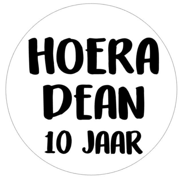 Sticker Hoera