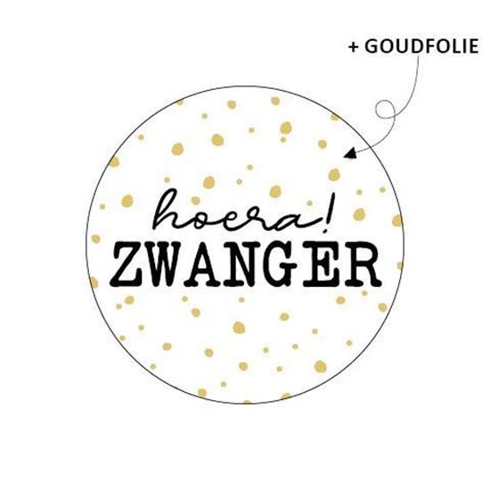 Sticker - Hoera Zwanger - kinderkadoshop