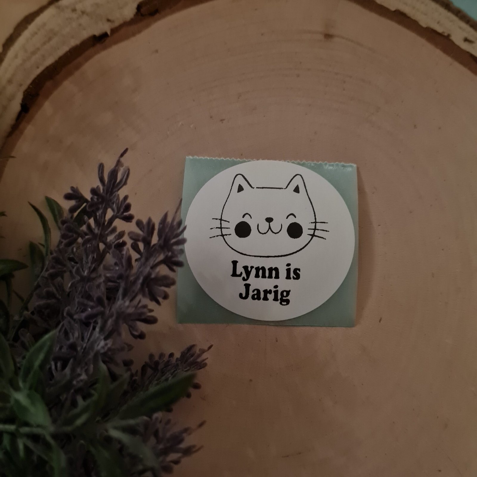 Sticker Poesje met naam